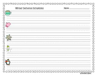 Finally in First: FREE Winter Sentence Scrambles