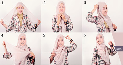 Cara Memakai Jilbab Segi Empat Praktis dan Cepat | Tutorial Hijab Lengkap