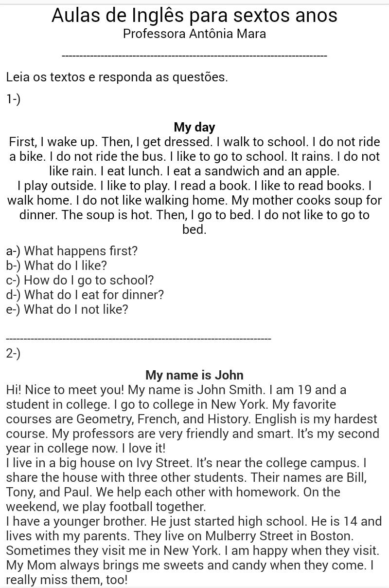 Texto Inglês Para Português - FDPLEARN