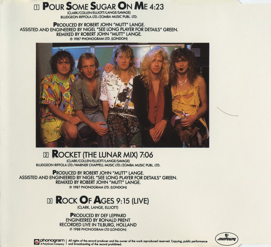 Cries from the Quiet World: Def Leppard "Pour Some Sugar On Me (Single ...