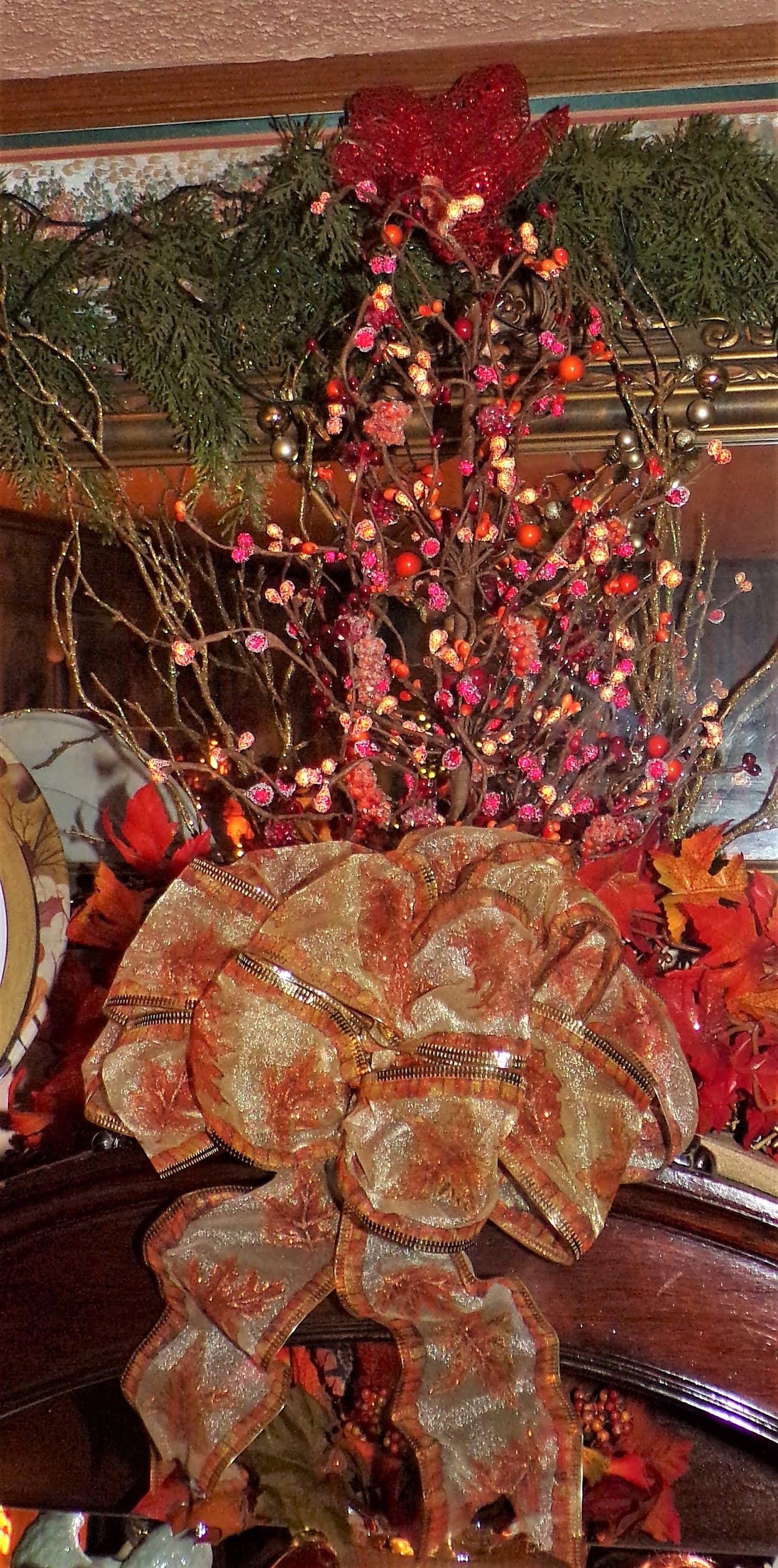 DEBBIE-DABBLE BLOG: Autumn Elegance Vignettes and Hutch in the Living ...