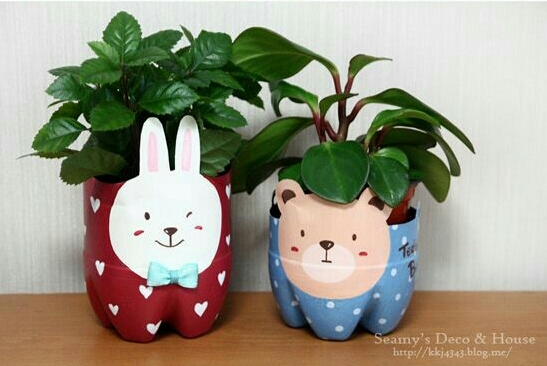 Cara Kriya: Cara membuat pot lucu dari botol bekas