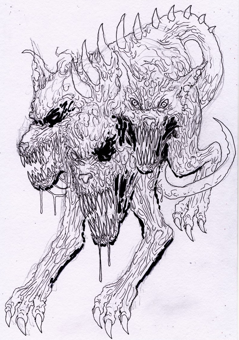 Hell Hound Drawing