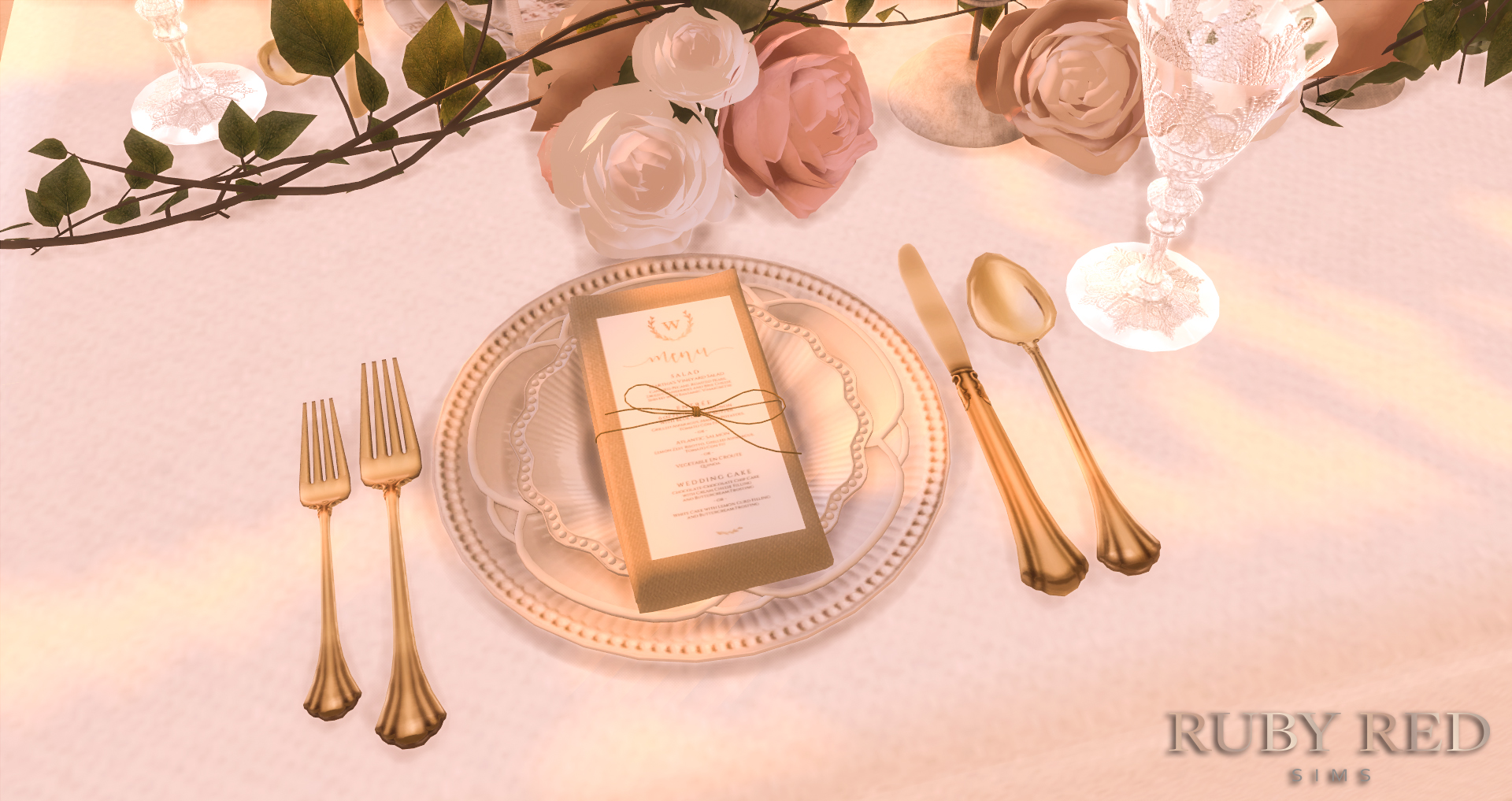 Sims 4 July Beach Wedding Venue + New CC Set [Ruby Red Sims]