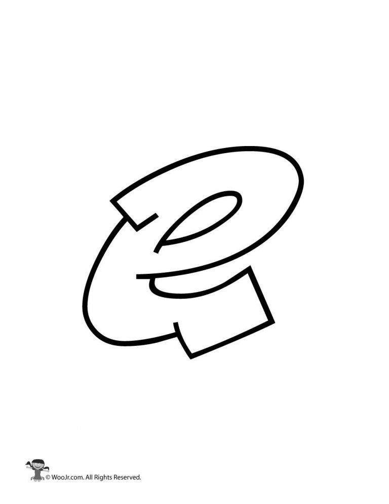 Bubble Letter E - Formal Letters