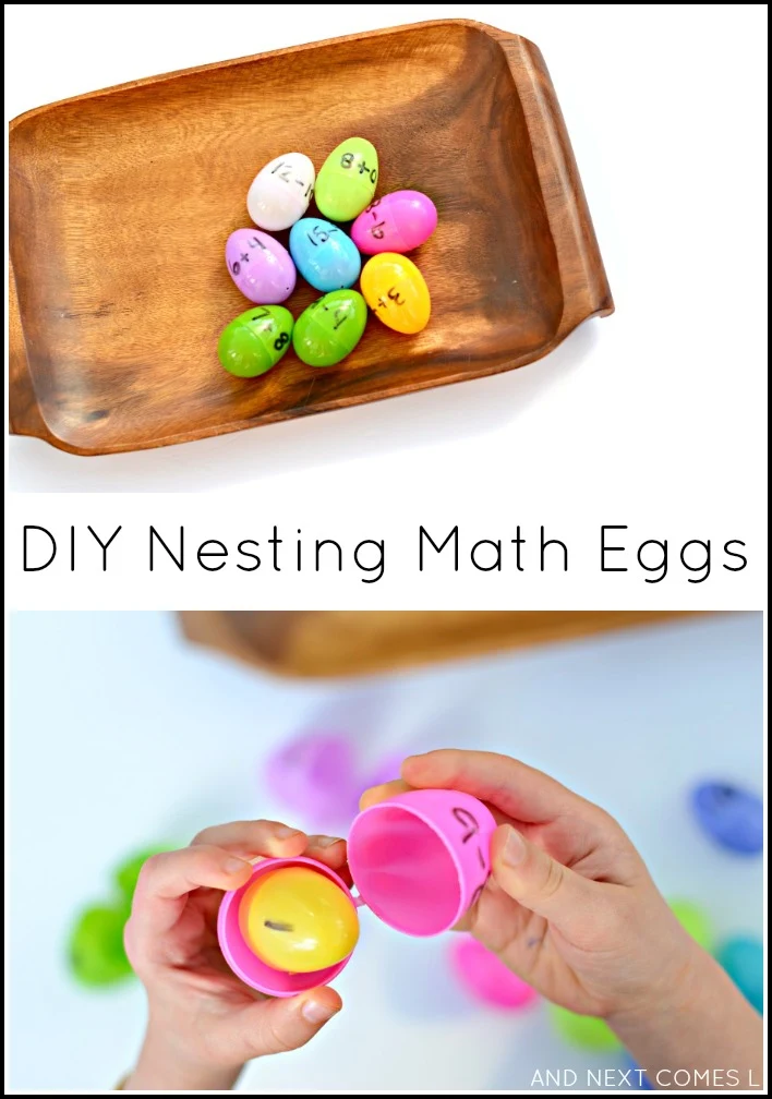 DIY Nesting Math Eggs | And Next Comes L - Hyperlexia Resources
