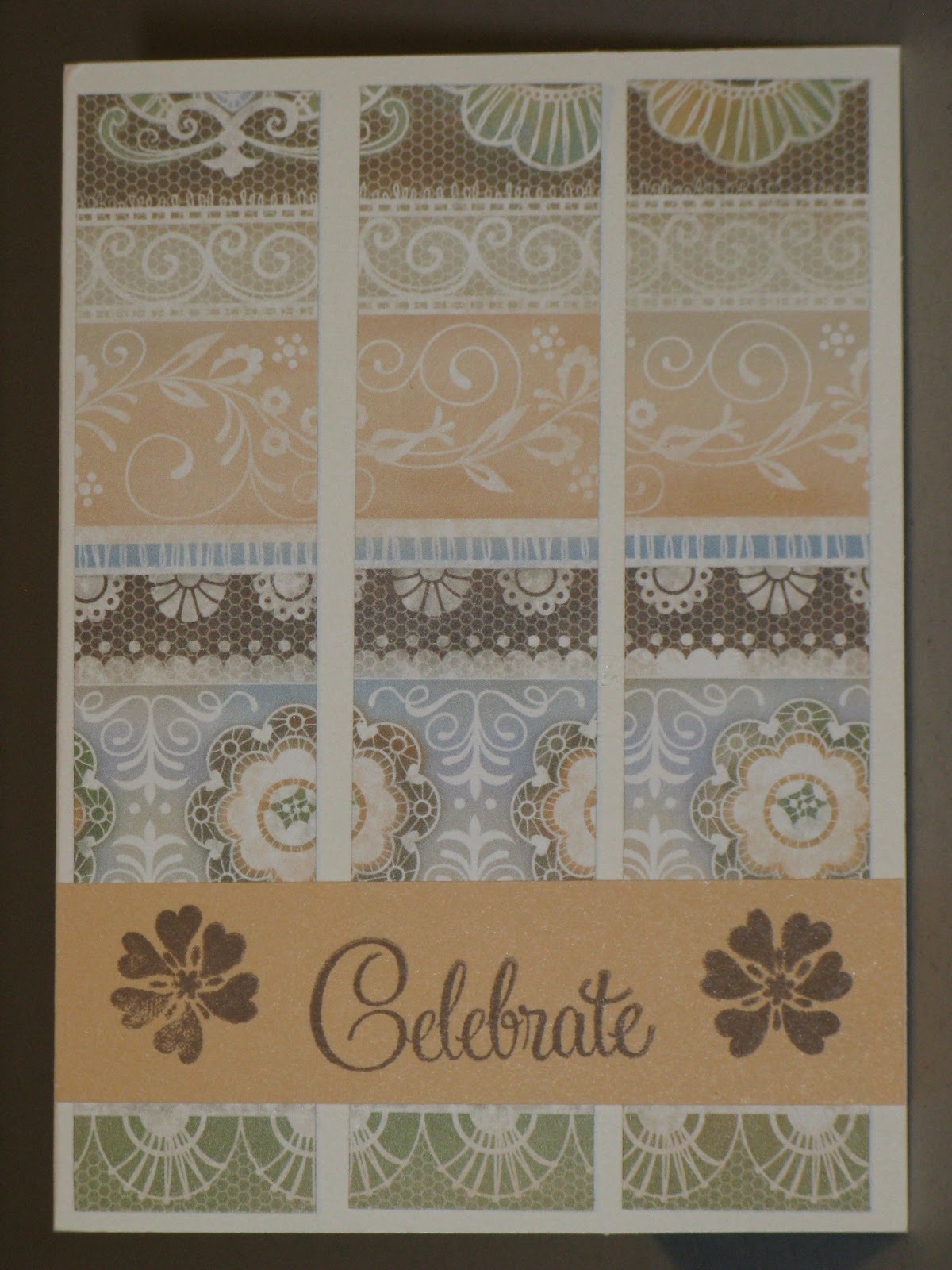 Heart and Home Papercrafters: Cards made with 3 strips of patterned paper