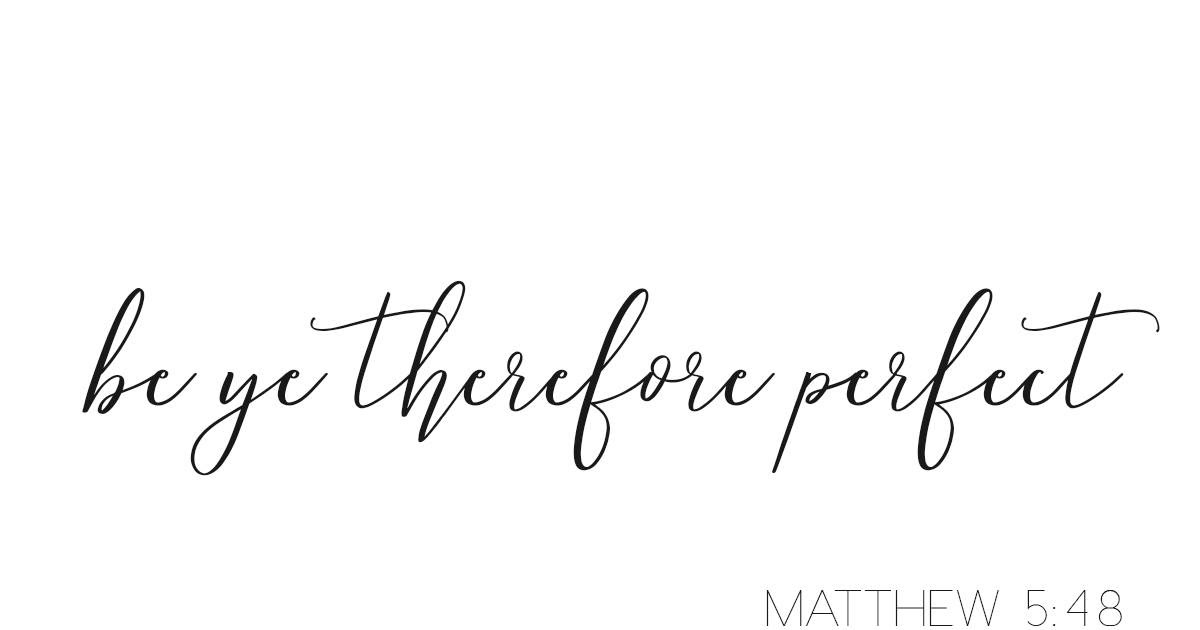 BONUS CONTENT! Talk on Matthew 5:48, Be ye therefore perfect, even as ...