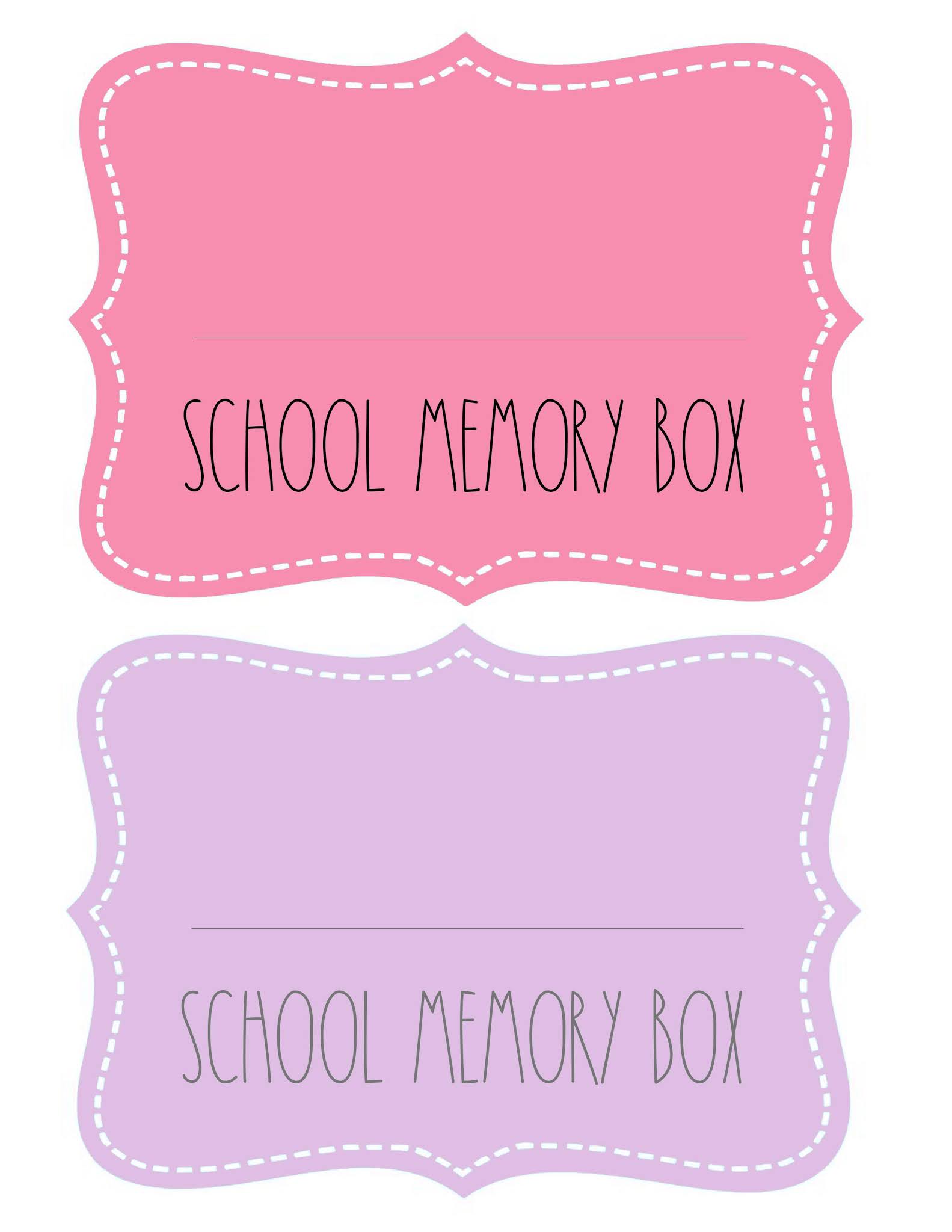 Lucky7s Studio: School Memory Boxes
