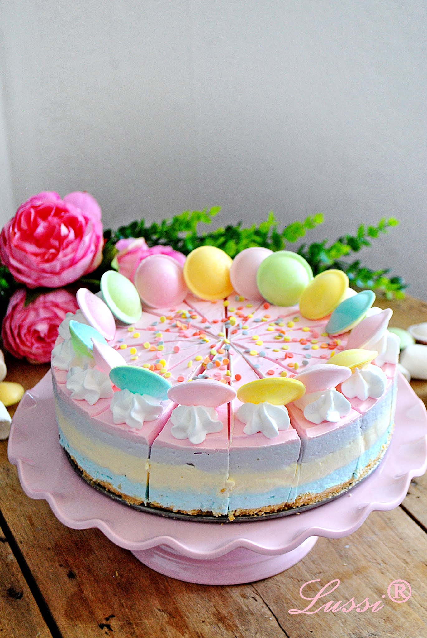 Lussi`s World of Artcraft: Мус торта "Дъга" / Rainbow Mousse Cake