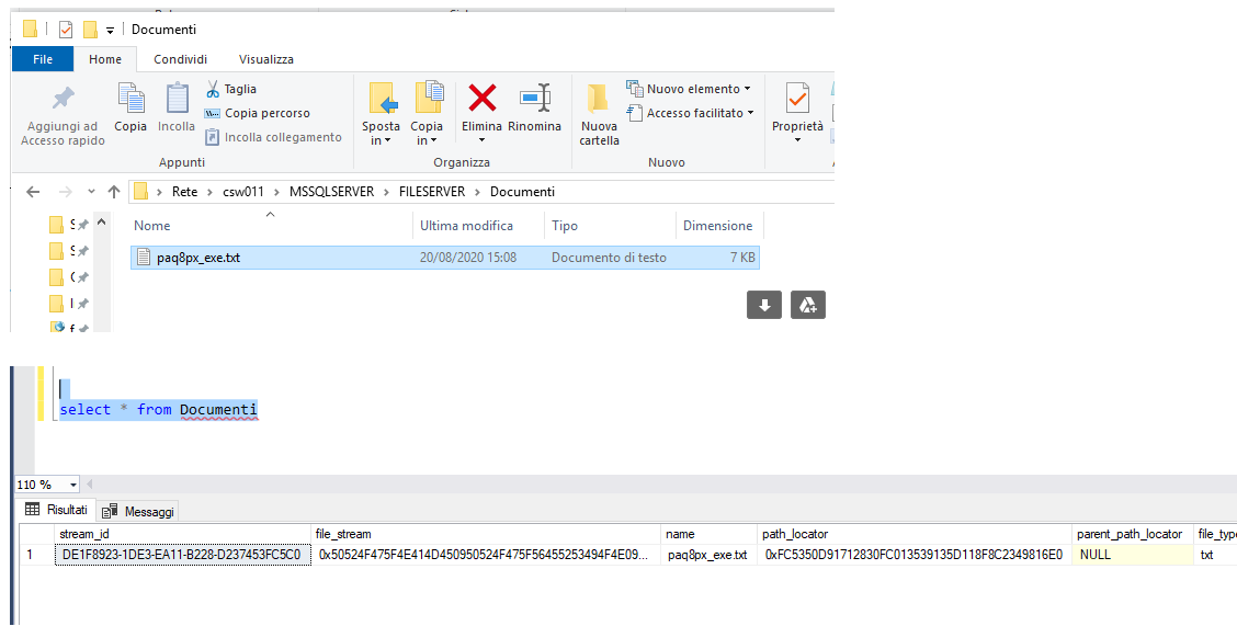 SQL Server, How to manage files in SQL Server. The Filetables feature