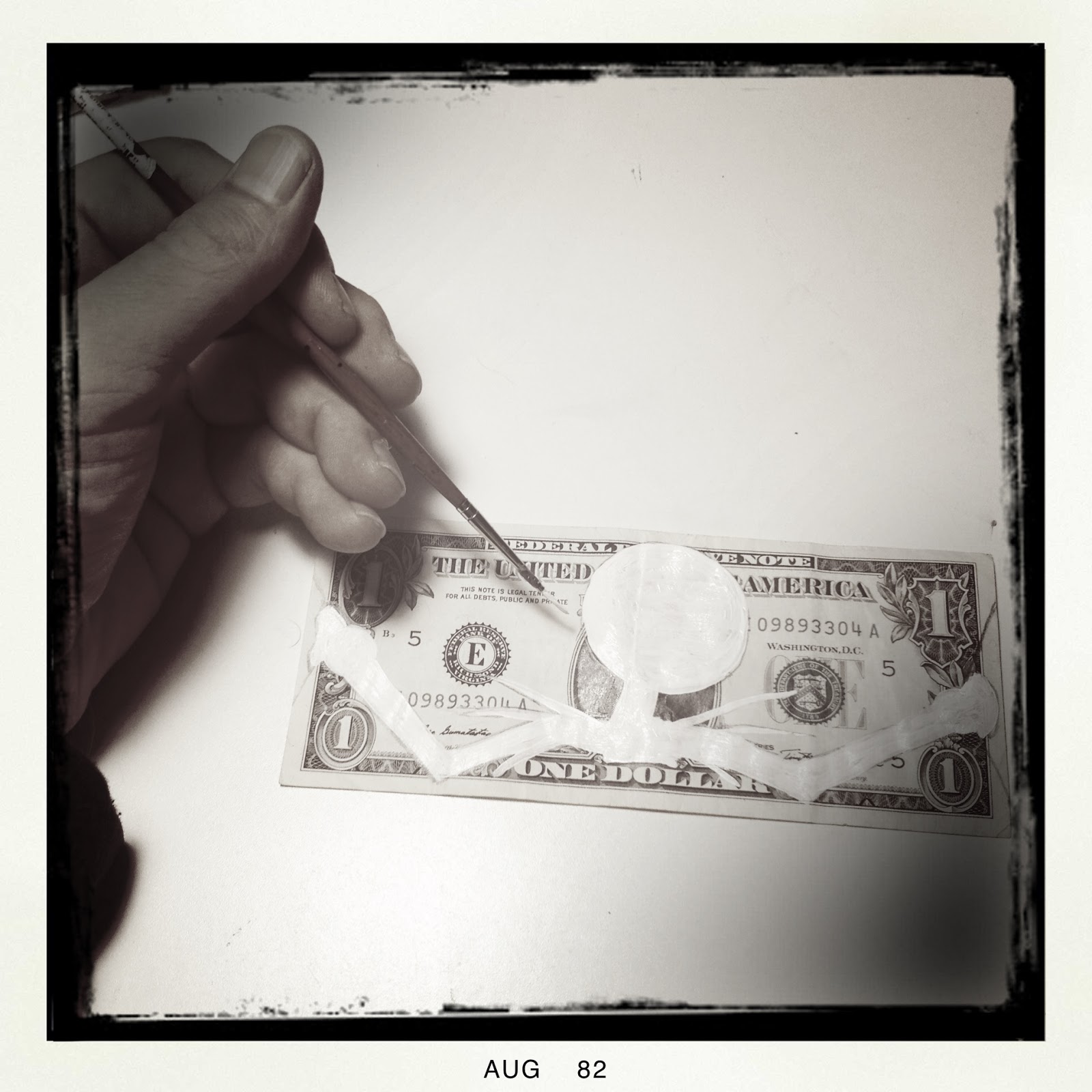 The Art of Donovan Clark: Money Art-painting on dollars 8