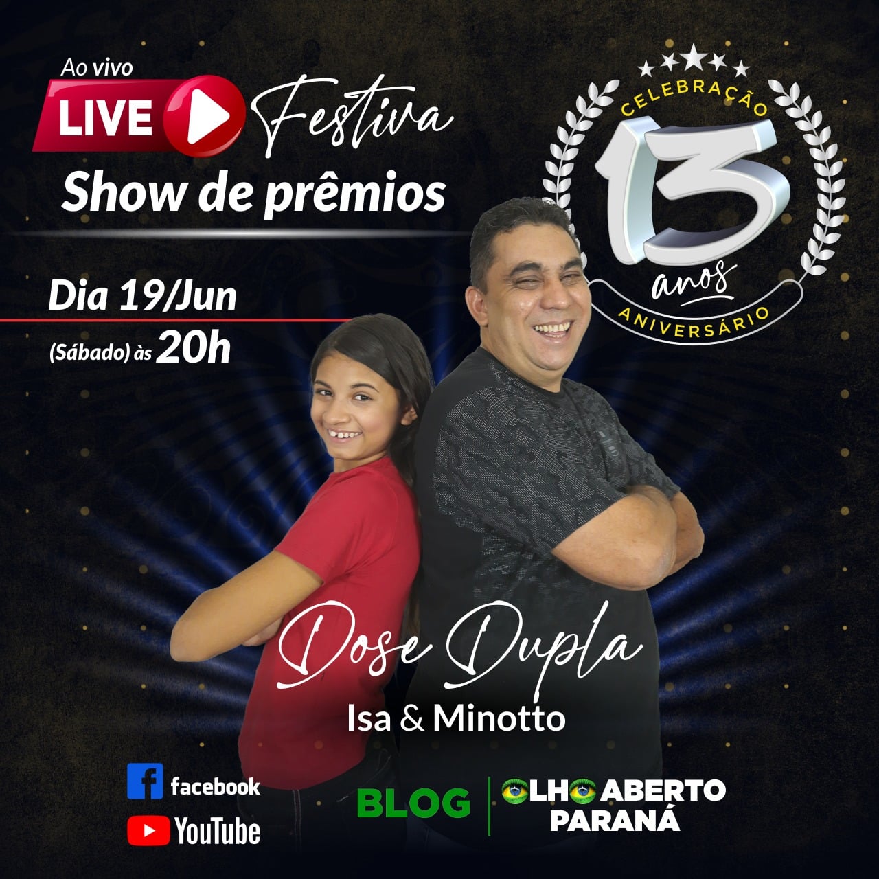 Olho Aberto Paraná: 13 anos do Blog Olho Aberto terá live festiva com ...