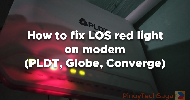 How to fix LOS red light on modem (PLDT, Globe, Converge) | PinoyTechSaga