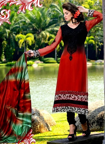 Two Color Shaded Dress Fashion for Girls- Multi Shade Dress Collection ...