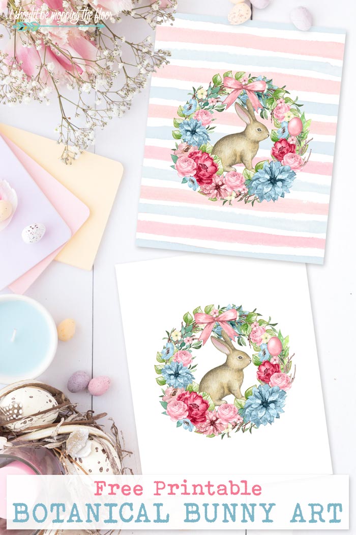 Free Botanical Bunny Printables | i should be mopping the floor