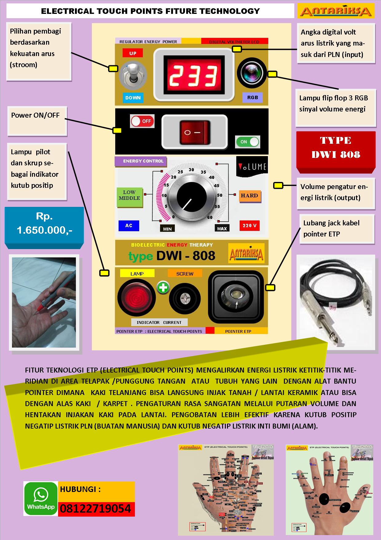 ALAT TERAPI LISTRIK MODERN : SPESIFIKASI DAN TIPE PRODUK