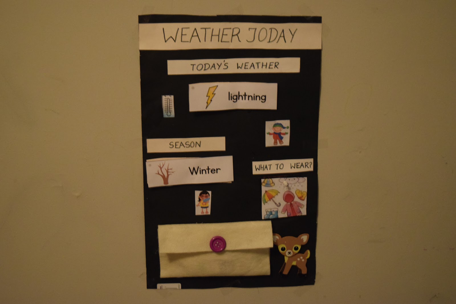 MY CREATIVE QUEST 2019: DIY WEATHER CHART FOR TODDLERS