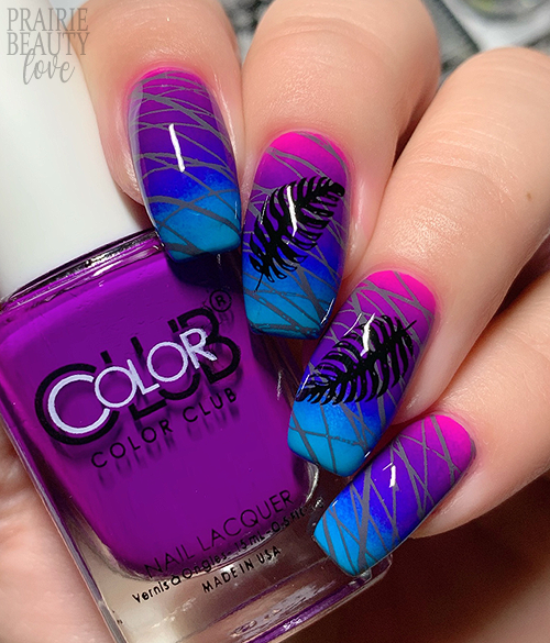 NAIL ART: Graphic Nighttime Neon Gradient Nails - Prairie Beauty