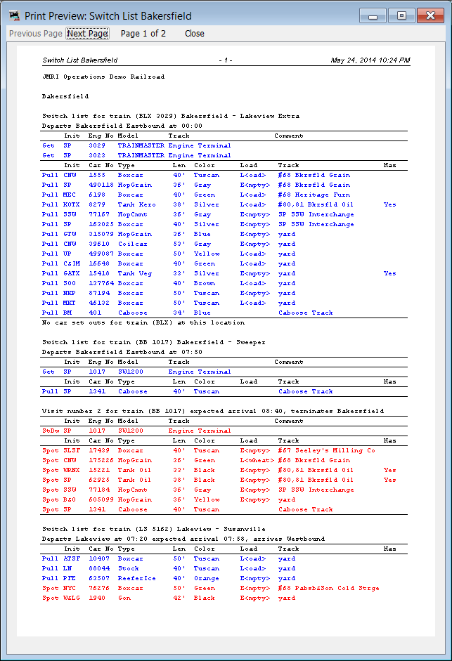 Burrlington Northern in HO: Which do you prefer - Switchlists or Waybills?