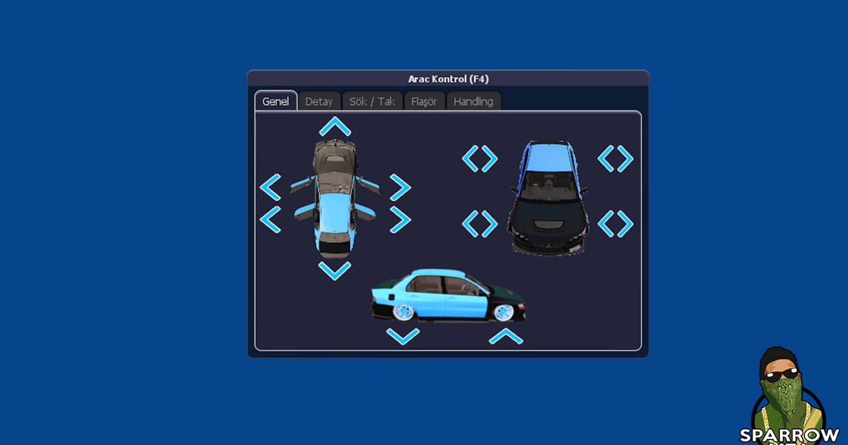 MTA SA Araba Yönetme Paneli Script