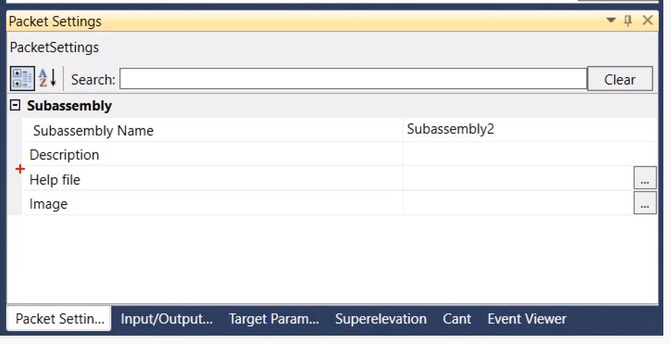 Packet Settings | Autodesk Civil 3D Subassembly Composer Packet Settings | Autodesk Civil 3D Subassembly Composer