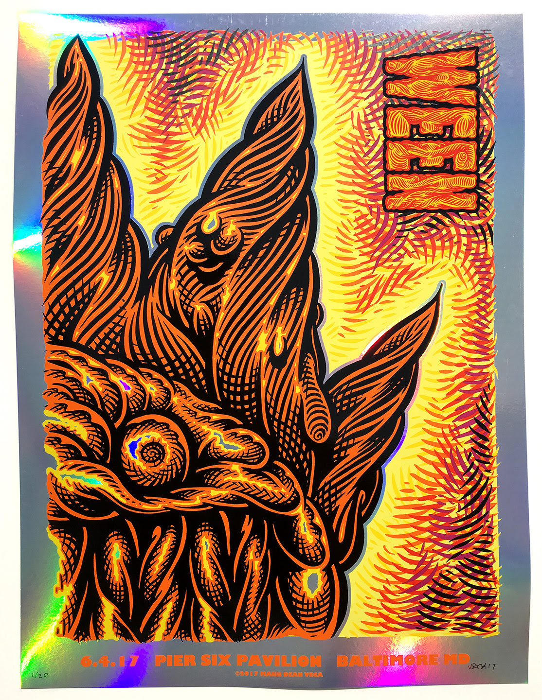 INSIDE THE ROCK POSTER FRAME BLOG: Mark Dean Veca Ween Baltimore Poster ...