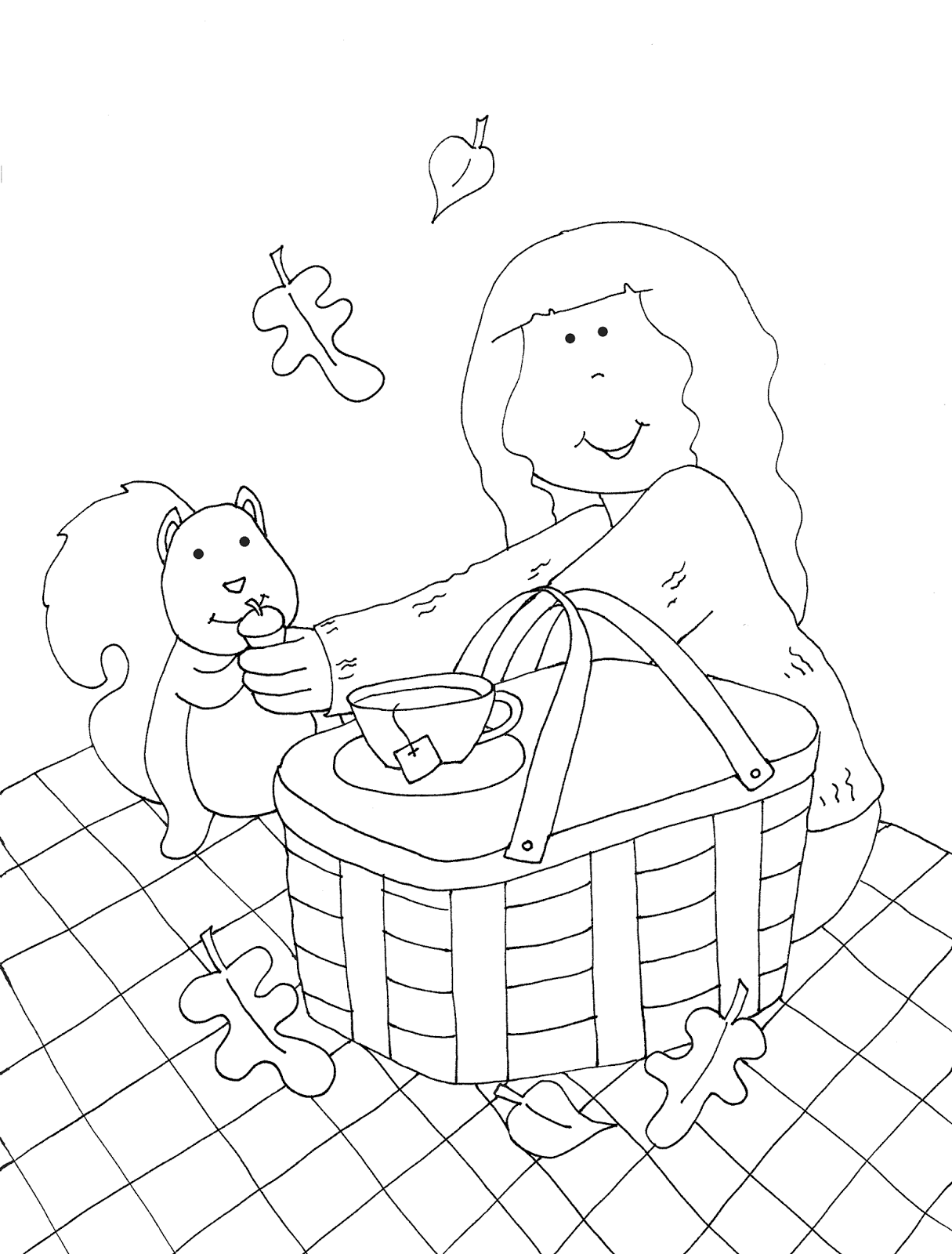 Free Dearie Dolls Digi Stamps: Fall Picnic