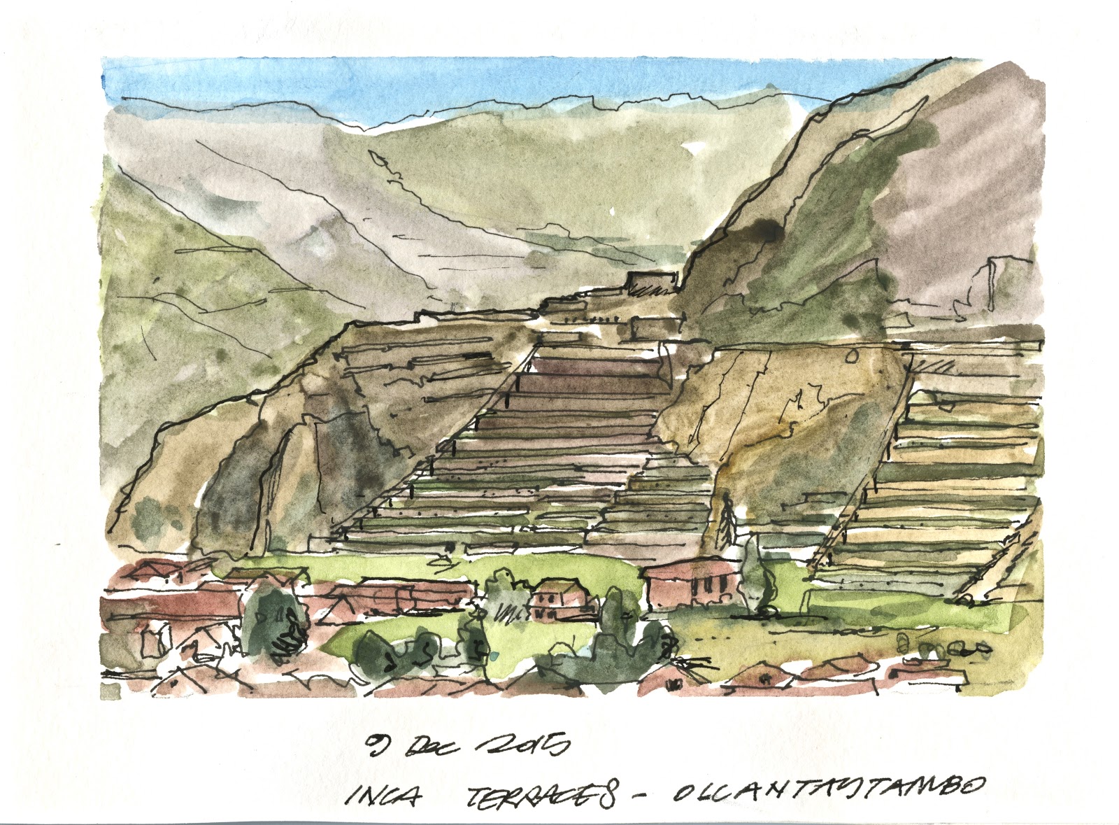 sketch journal: Inca Terraces