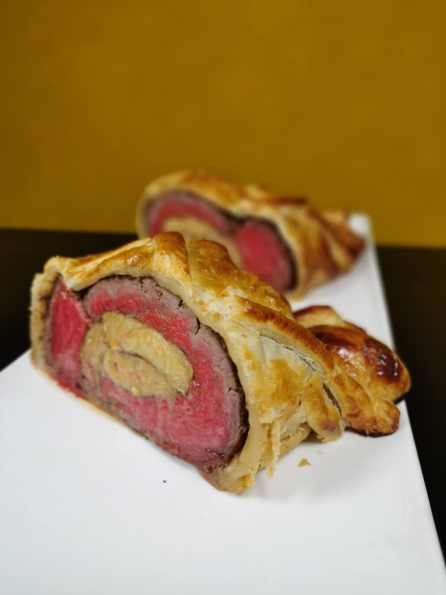 The Honest Truffle Wellington, beautifully layered with seared ...