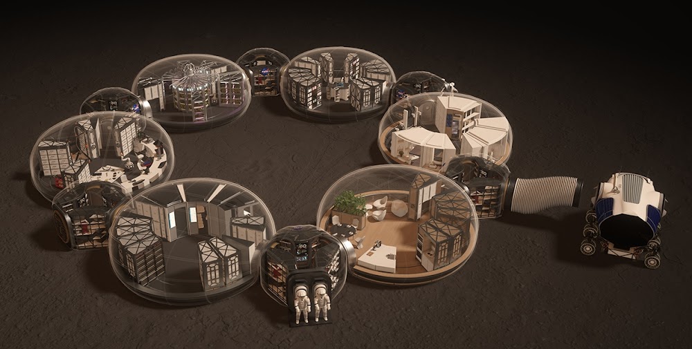 3D-printed Mars base by Hassell & EOC | human Mars