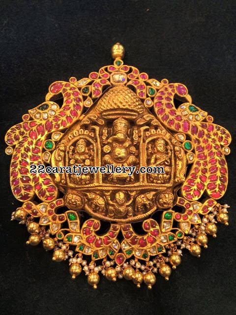 Ganesh Pendants Temple Jewelry - Jewellery Designs