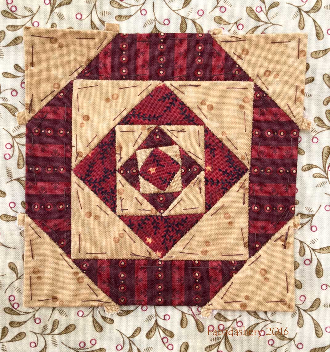 Fabadashery: Dear Jane Quilt - Block G4 Shutter Bug