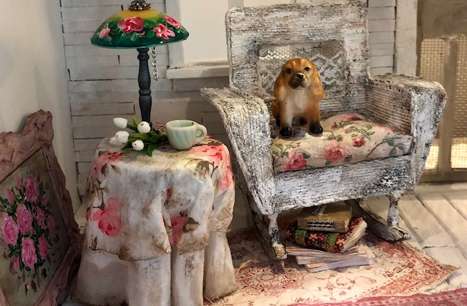 peppysis: Miniature Fabric Covered End Table