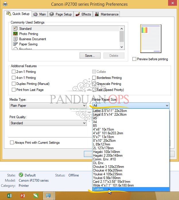 PANDUAN OPS: CARA MUDAH PRINT F4 PADA EXCEL