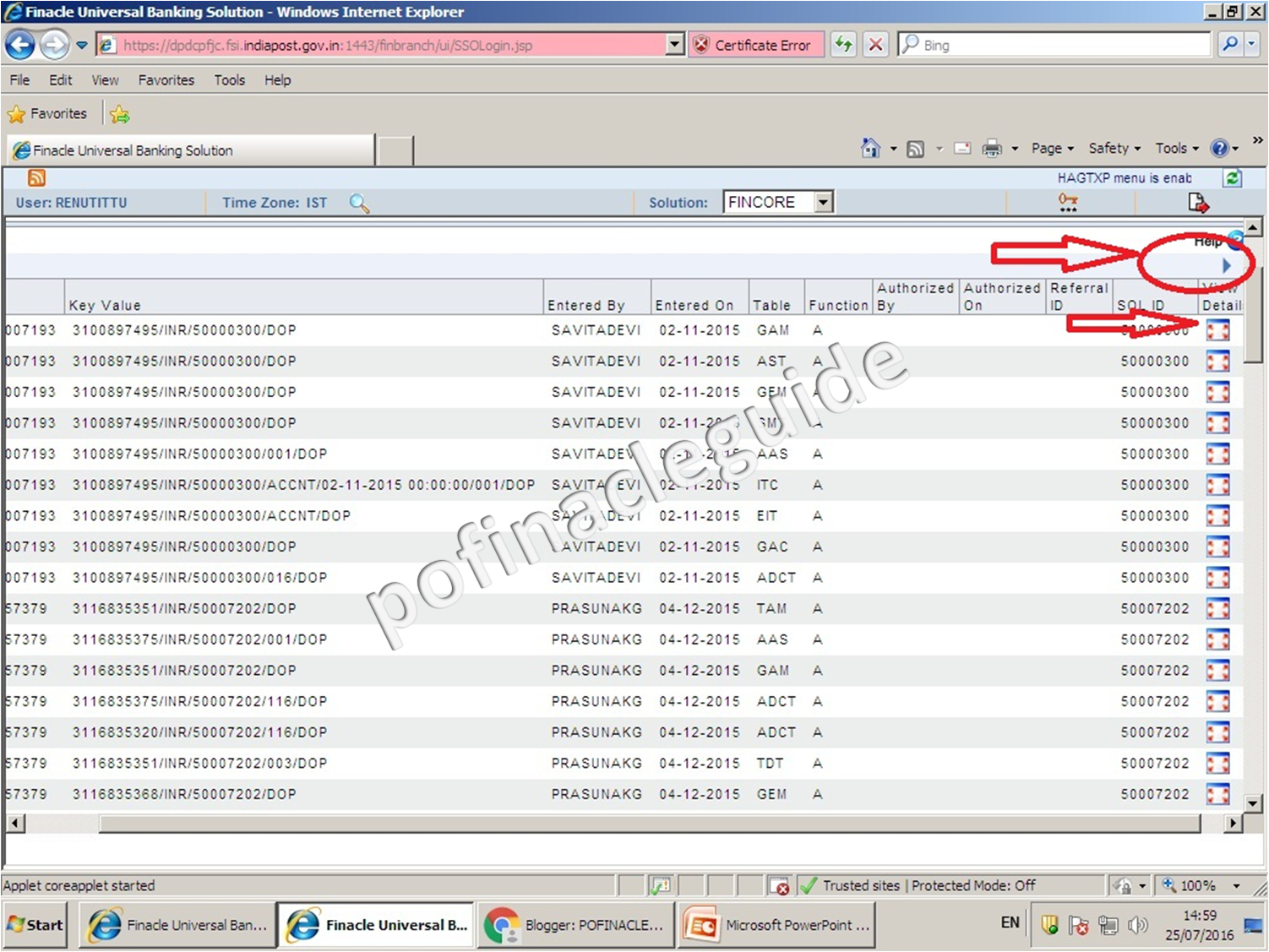 Procedure to trace the unverified accounts using the menu HAFI in DOP ...