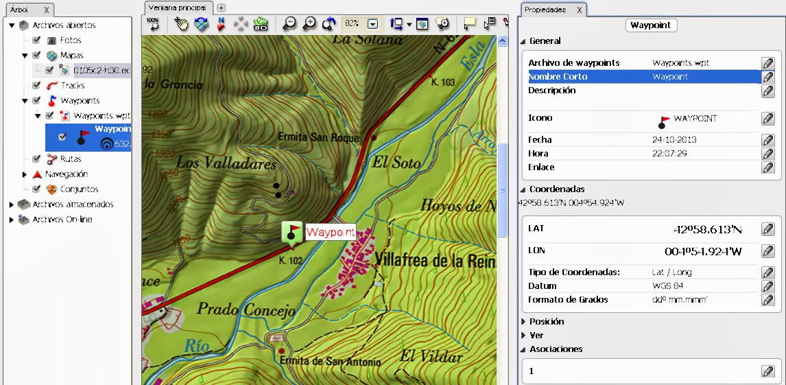 Cartografía Digital: Waypoint, Track y Ruta.