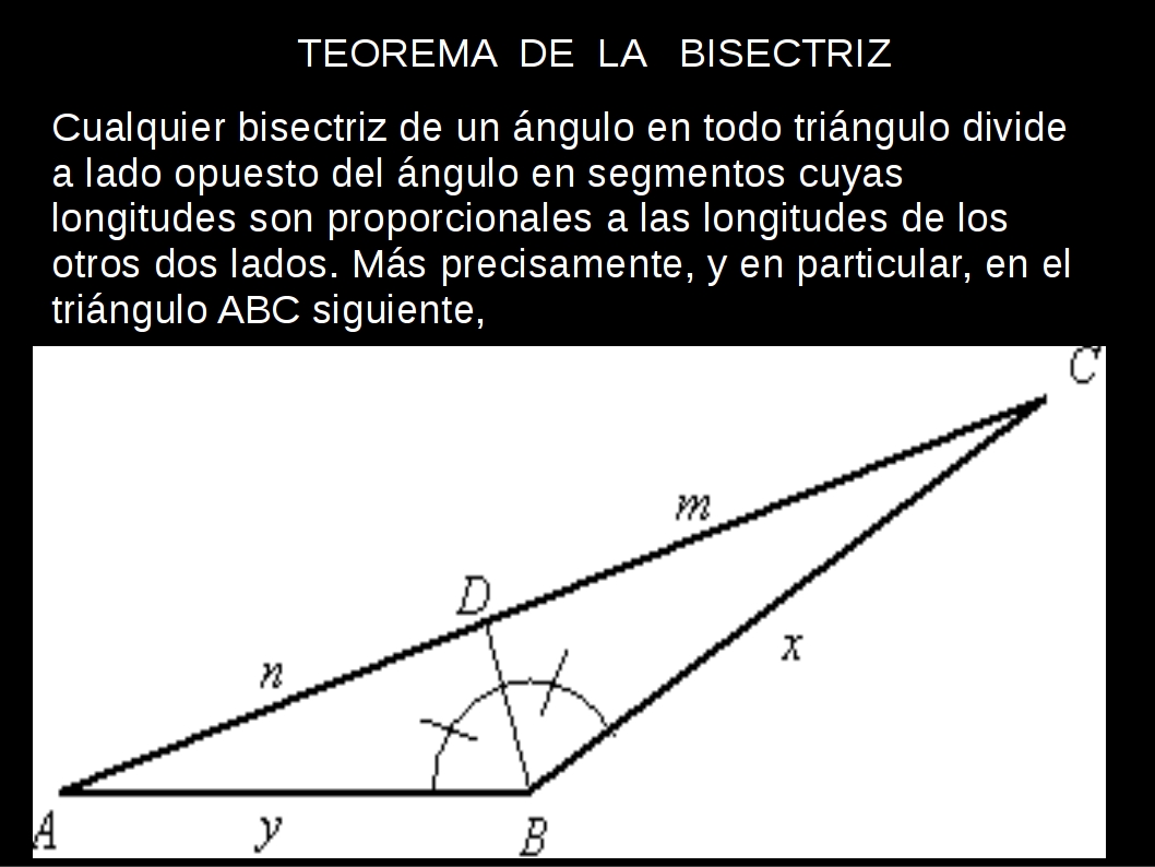 MATESINLIMITES.CL: Teorema de la Bisectriz.