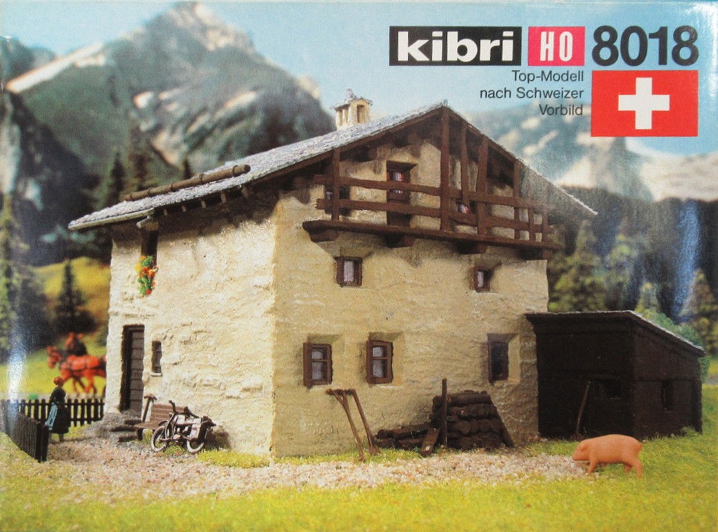 Bahnbauten H0/TT/N: Bauernhaus nach Graubündener Vorbild