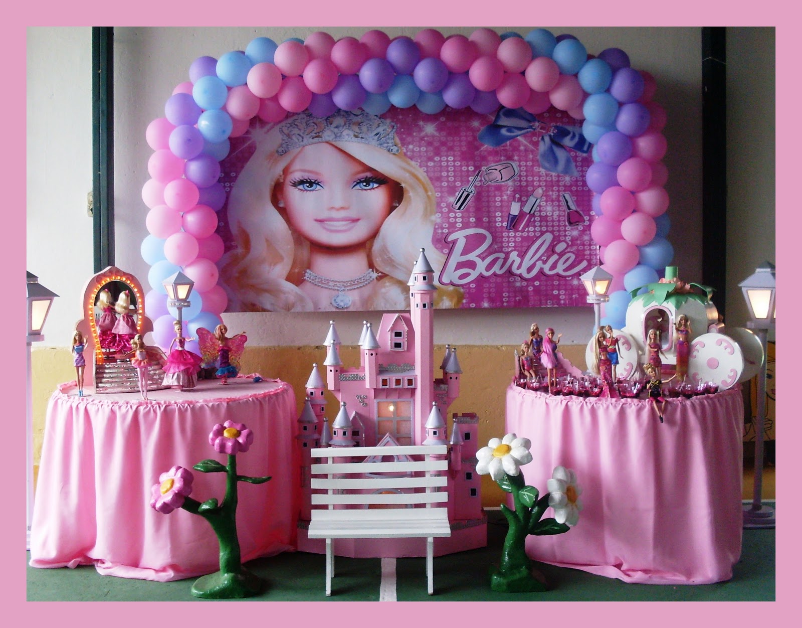 Tralala Festas: Mesa tematica Sonhos de Barbie