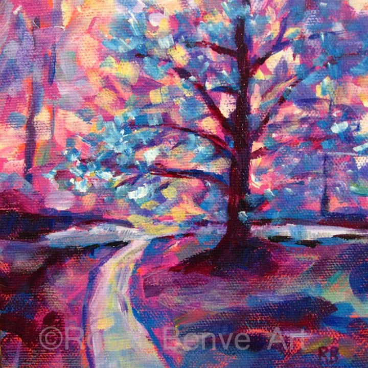Vibrant Tree XII - Daily Painting of Colorful Trees