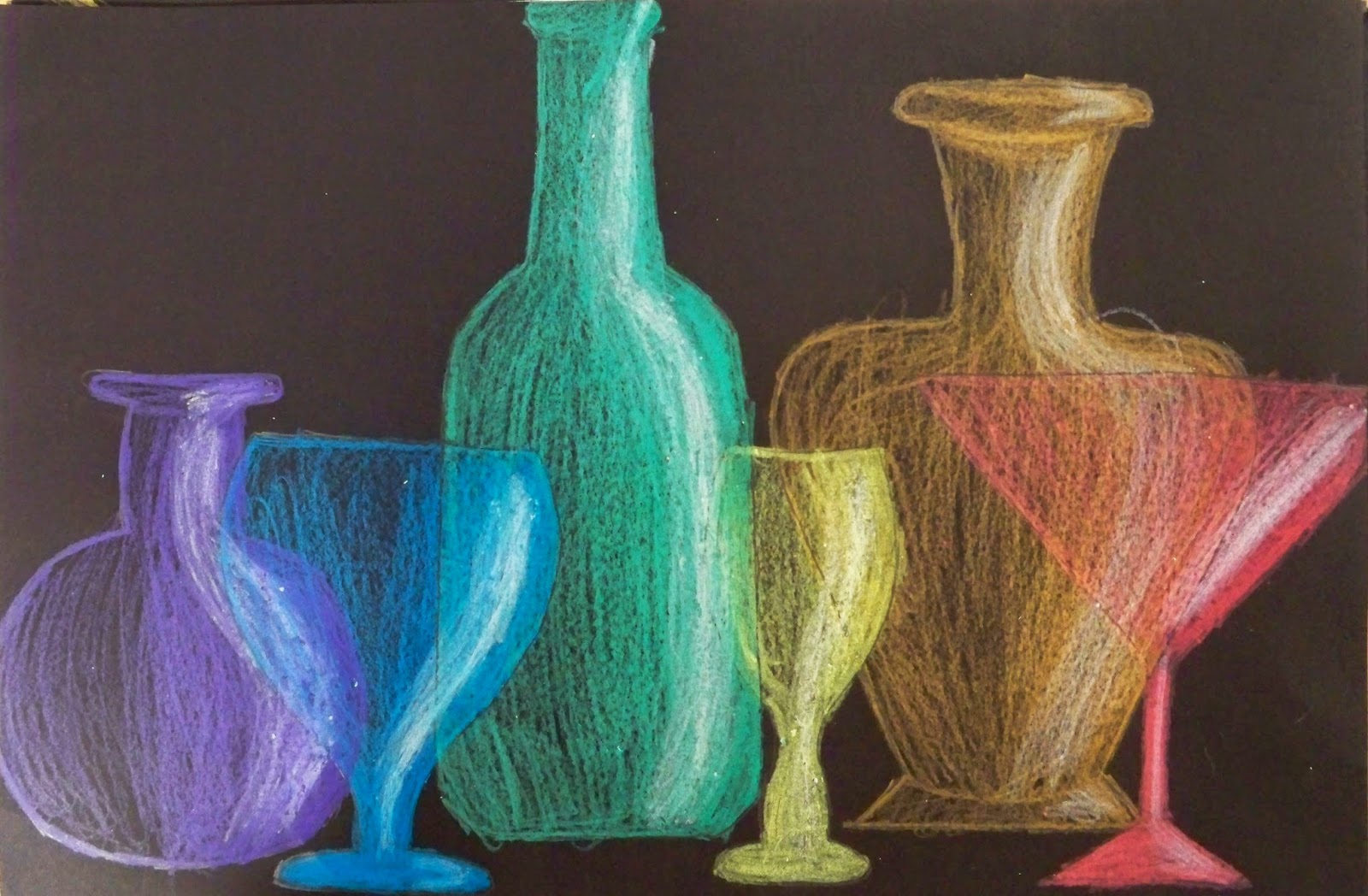 The Lost Sock : Rainbow Glass Still life.