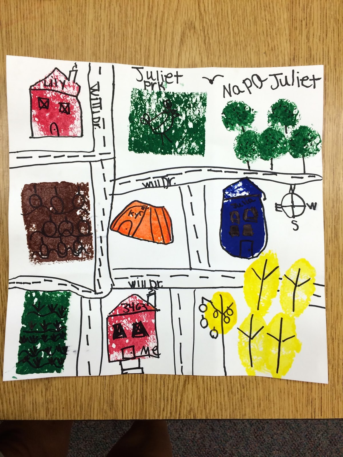 Kathy's Art Project Ideas: My Neighborhood Art Project