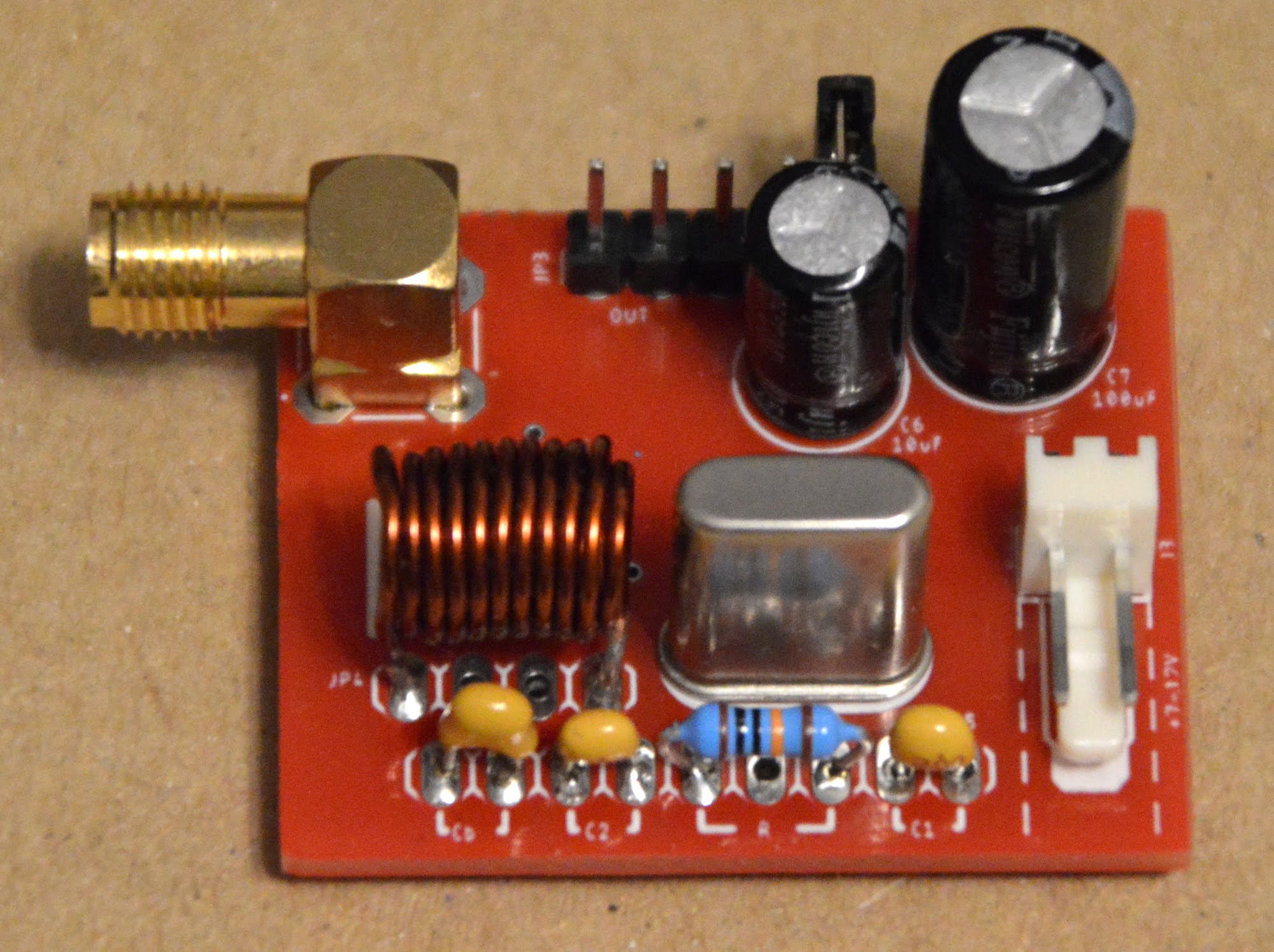 DIYfan: 100 MHz third overtone crystal oscillator