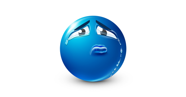 Crying Blue Smiley | Symbols & Emoticons