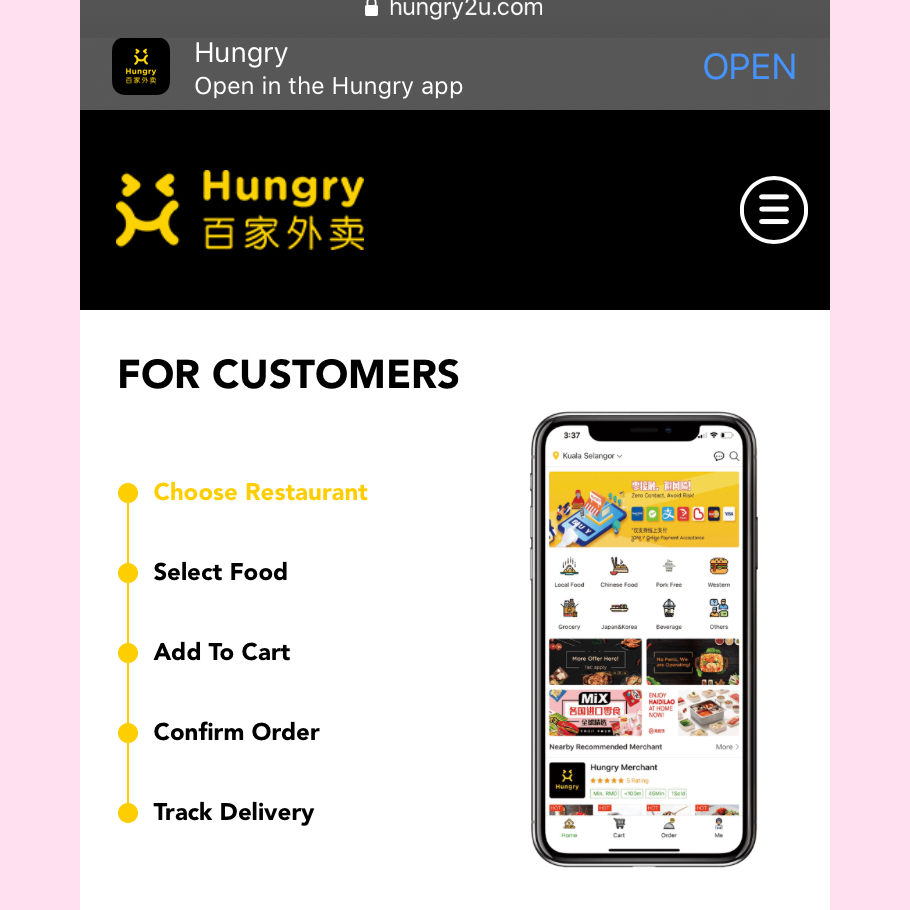 Shannie: Hungry Malaysia App ~ convenient food ordering app