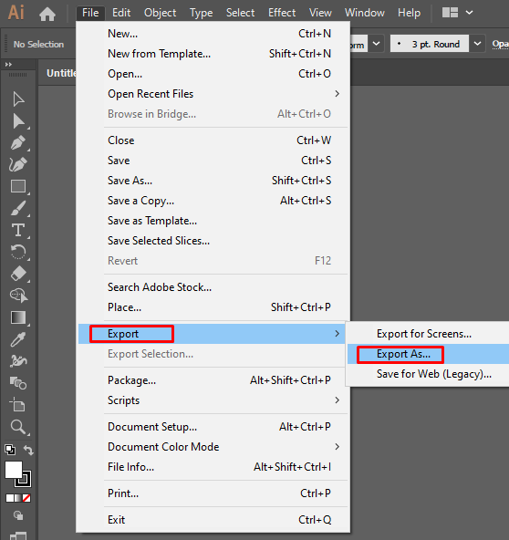 Cara Save As dan Export File di Adobe Illustrator - Fikalmyid