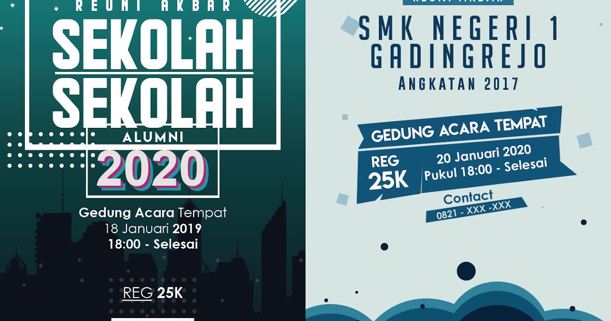 22+ Desain Undangan Reuni Keren
