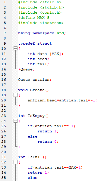 QUEUE/ANTRIAN PADA PEMROGRAMAN C++