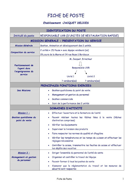Les Essentiels pour le diplôme d'Assistant des Ressources Humaines 2017: Exemple d'une Fiche de ...